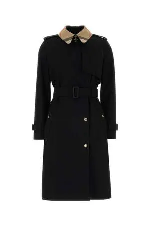 Burberry Cotton Trench Coat - Black