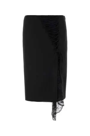 Alexander McQueen Wool Skirt - Black