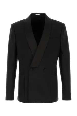 Alexander McQueen Wool Blend Blazer - Black