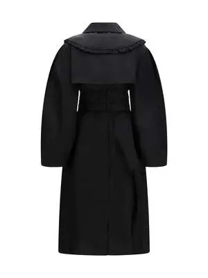 GANNI Belted Double-breasted Coat