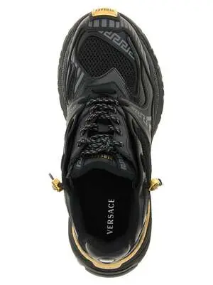 Versace Mesh And Leather Sneakers