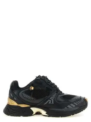 Versace Mesh And Leather Sneakers - Multicolor