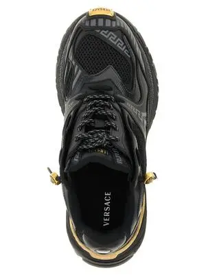 Versace Mesh And Leather Sneakers - Multicolor