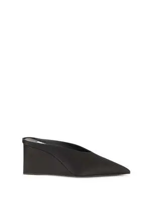 Alaïa Satin Wedge Mules