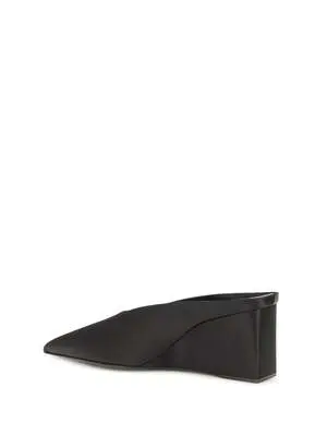 Alaïa Satin Wedge Mules