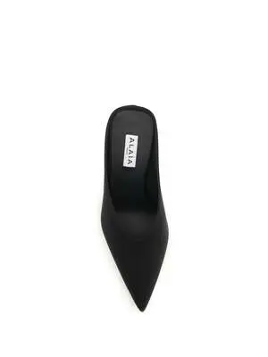 Alaïa Satin Wedge Mules
