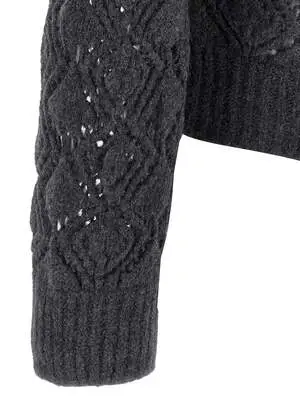 JIL SANDER Openwork Wool Cardigan