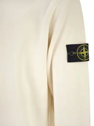 Stone Island Regular Fit Crew Neck Sweatshirt With Raglan Sleeves