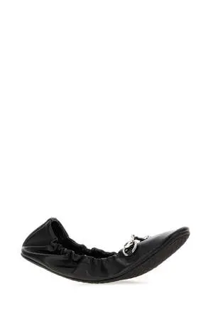 Gucci Leather Prima Ballerinas - Black
