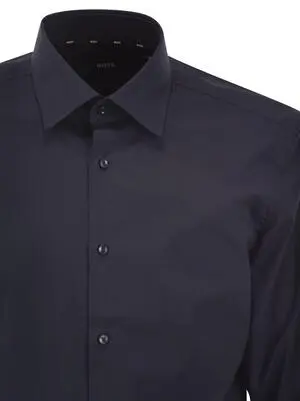 BOSS Slim Fit Shirt In Easy-iron Stretch Cotton Poplin - Blue