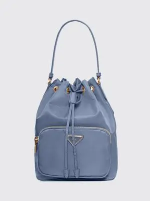 Prada Duet Re-nylon And Saffiano Leather Bucket Bag - Multicolor