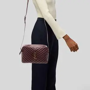 Saint Laurent Medium Lou Camera Shoulder Bag - Red