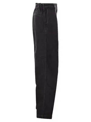 Sportmax Capsula Denim Trousers With Belt - Black
