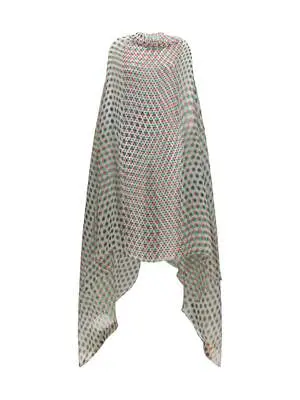Dries Van Noten Polka-dot Cape Dress - Multicolor