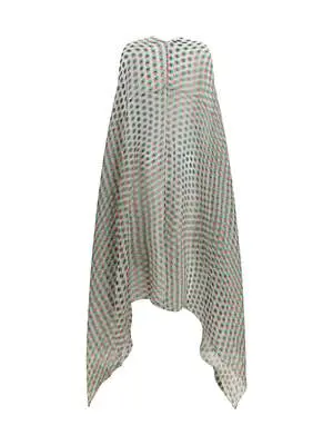 Dries Van Noten Polka-dot Cape Dress