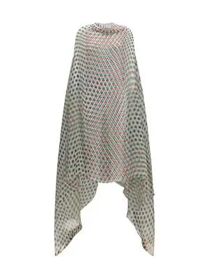 Dries Van Noten Polka-dot Cape Dress - Multicolor