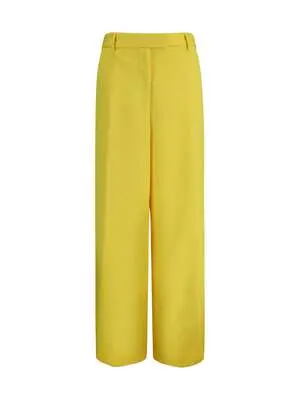 Dries Van Noten Jacquard Wide-leg Trousers - Yellow