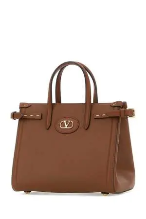 Valentino Garavani Leather Antibes Handbag - Brown