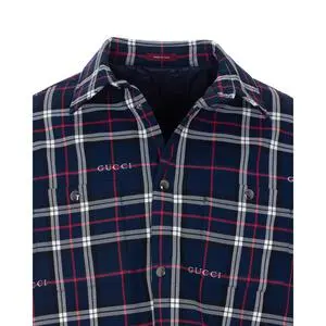 Gucci Logo Tartan Padded Jacket