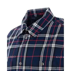 Gucci Logo Tartan Padded Jacket