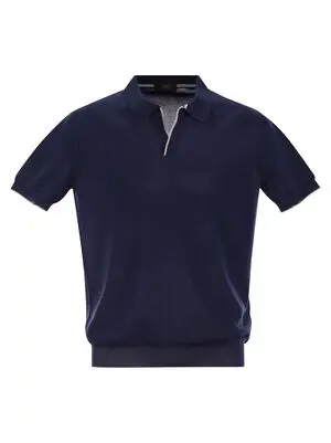 FAY Cotton Buttonless Polo Shirt - Multicolor