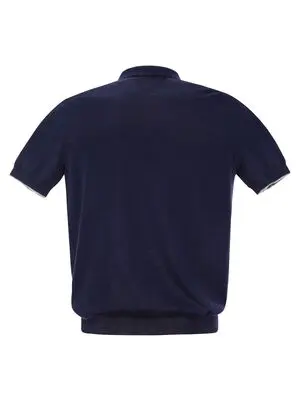 FAY Cotton Buttonless Polo Shirt