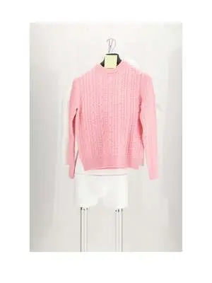 Dior Cashmere Intrecciato Knit Pullover - Pink