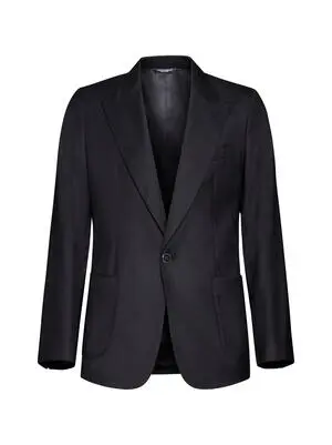 Dolce & Gabbana Black Wool And Silk Miami Single-breasted Blazer - Multicolor