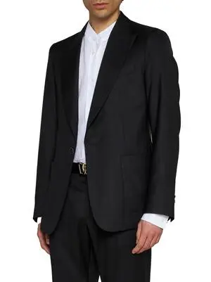 Dolce & Gabbana Black Wool And Silk Miami Single-breasted Blazer