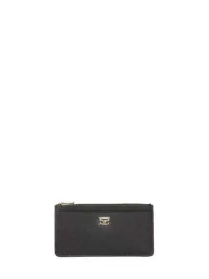 Dolce & Gabbana Dolce & Gabbana Women Large Black Dauphine Leather Card Case Multicolor