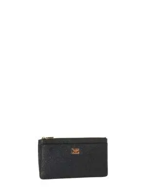 Dolce & Gabbana Large Black Dauphine Leather Card Case - Multicolor
