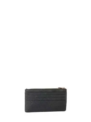 Dolce & Gabbana Large Black Dauphine Leather Card Case - Multicolor