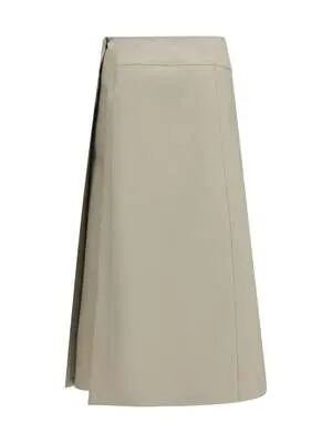 RIER Bonded Cotton Skirt - Green