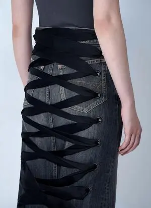 Balenciaga Lace-up Skirt