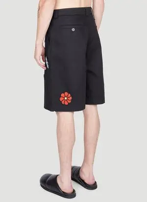 Moncler 1 Jw Anderson Floral Bermuda Shorts - Black