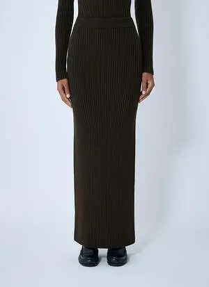 Max Mara Knit Midi Skirt - Green