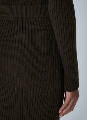 Max Mara Knit Midi Skirt - Green