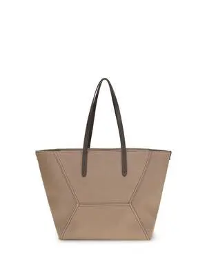 Brunello Cucinelli Canvas Bc Tote Bag - Cream