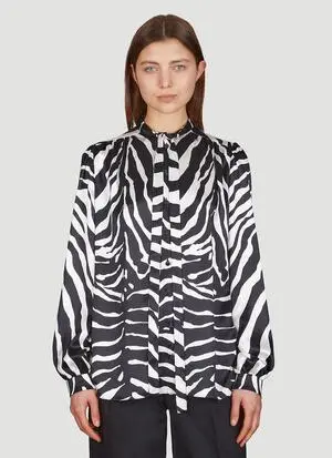 Dolce & Gabbana Zebra Print Shirt - Black