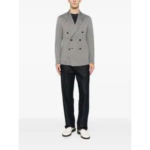 Tagliatore Herringbone Blazer - Blue
