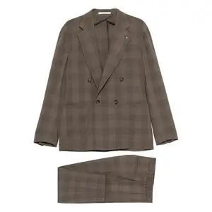 Tagliatore Suits Double Breasted Suits - Brown