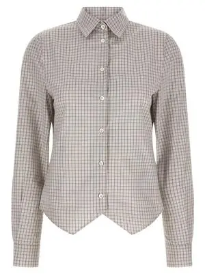MAISON MARGIELA Pointed Hem Shirt - Cream