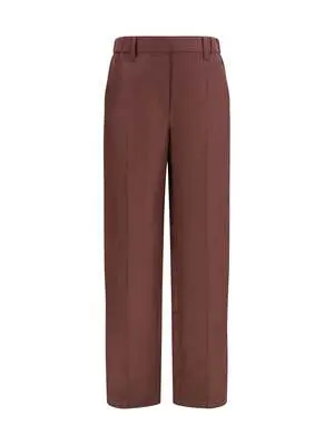 Brunello Cucinelli Wide-leg Linen Pants - Brown