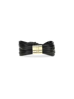 Bottega Veneta Knot Leather Bracelet - Black