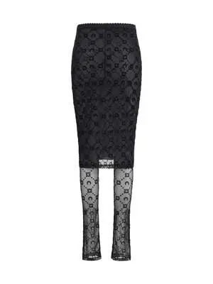 MARINE SERRE Moonogram Mesh Flock Pant-skirt