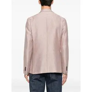 Tagliatore Double-breasted Cotton Blazer - Pink