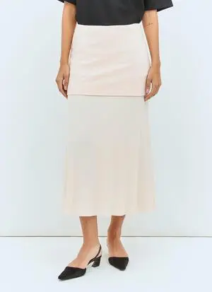 JIL SANDER Layered Midi Skirt - Pink