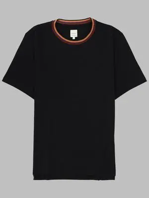 Paul Smith T-shirt Con Collo Stripes - Black