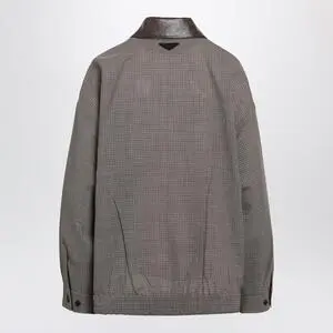 Prada Houndstooth Wool Blouson