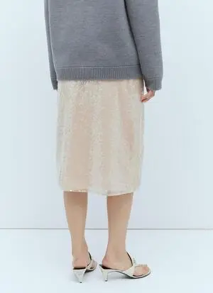 Gucci Sequin-embroidered Tulle Skirt